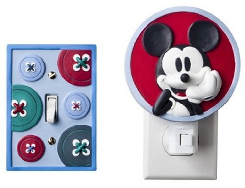 Amazon.com: Disney Mod Mickey Mouse Night Light & Switchplate Cover ...