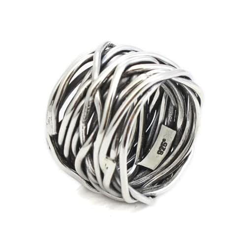 Amazon.com: Solid 925 Sterling Silver Wraparound Wire Ring – Twisted ...