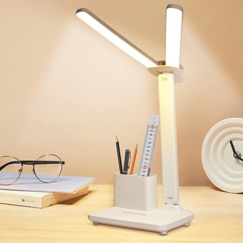 Buy SVJ 2 Headed Study Lamp for Students with Pen Holder | Portable ...