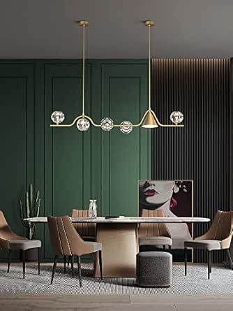 Buy CITRA 6 Light Gold Glass Chandelier Ceiling Lights Hanging - Warm ...