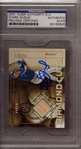 Signed Ichiro Suzuki Bat - 2001 Fleer Authority Rookie Card Holo ...