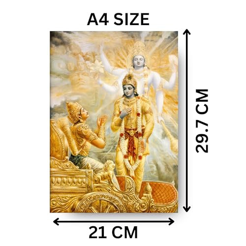 Lord Krishna Ji Poster | Mahabharat Geeta Gyan Poster | Bhagavad Gita ...