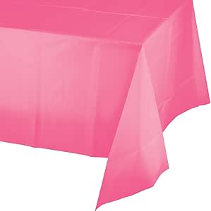 Amazon.com: Trendware Candy Pink Plastic Tablecloths, 3 Count : Home ...