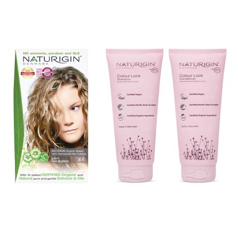 Amazon.com : Naturigin Light Ash Blonde Ash Hair Dye 8.1 + Color ...