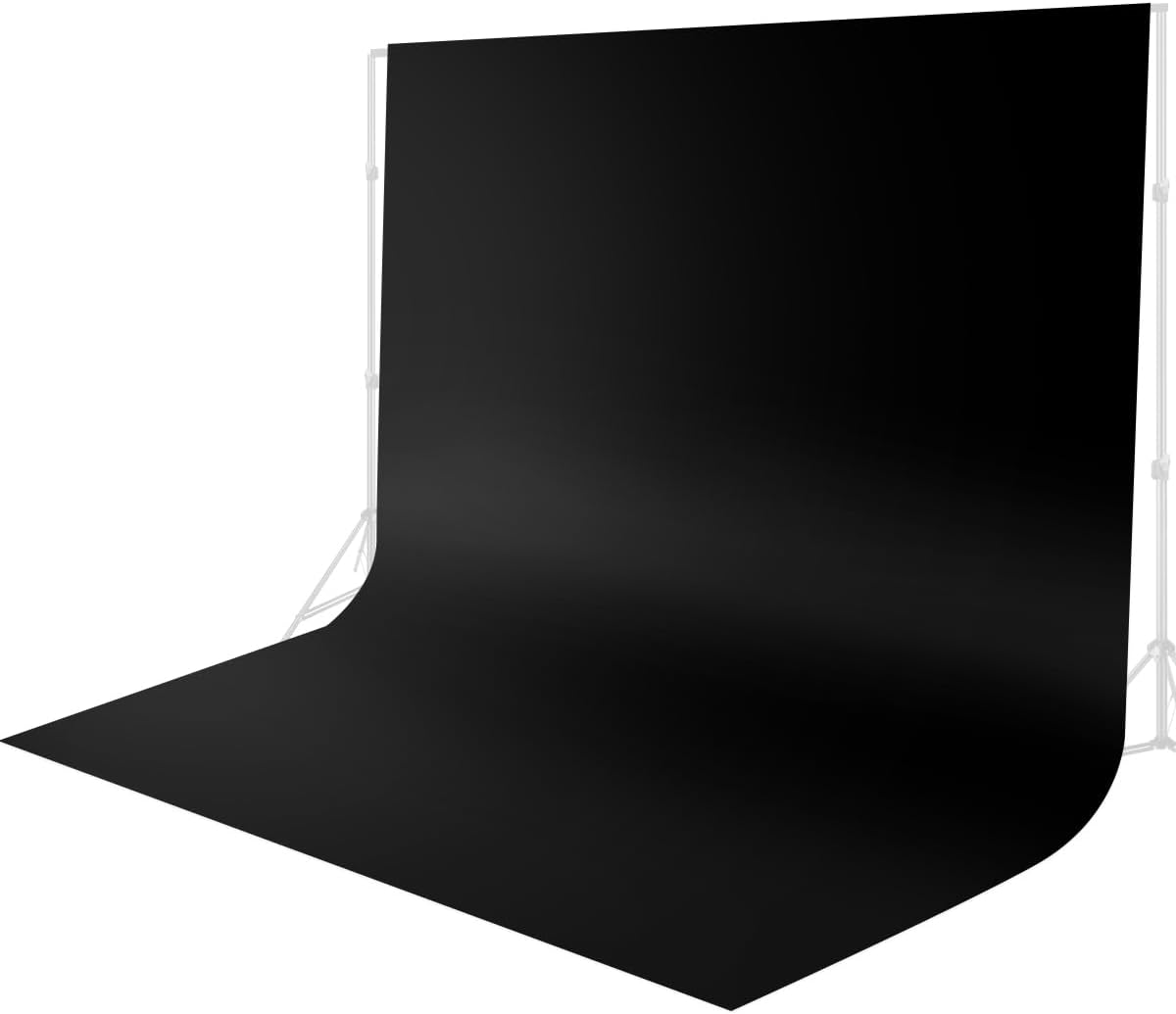 Amazon.com : CPLIRIS 10x20ft Black Backdrop for Photography, Pure ...
