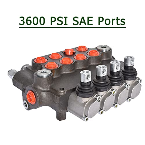 Timunr 4 Spool 21 GPM Hydraulic Directional Control Valve, 3600 PSI SAE ...