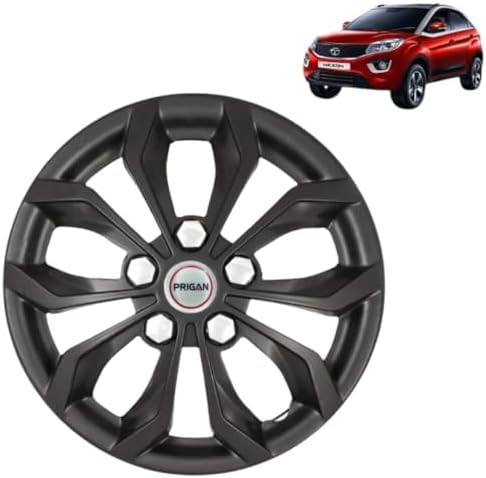 PRIGAN Nexon Black Silver Wheel Cover 16" for TATA Nexon (Set of 4 Pcs ...