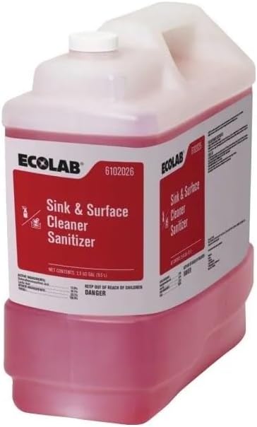 Amazon Ecolab Sink And Surface Cleaner Sanitizer 2 5 Gallon