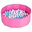 Petsona Foldable Dogs Pool With Balls, Dry Pets Foam Ball Pit, Soft ...