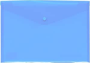 Grafoplás Plastic Envelope Folio, Soft Blue, A4 & Folio Size, Clear ...