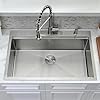 Kitead 33 x 22 Drop In Kitchen Sink with Faucet Combo - 33x22 Drop In ...