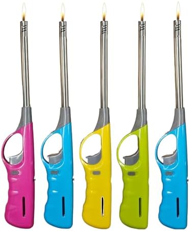 ezkart | (Pack of 5 - BBQ Lighter) Refillable Gas Safety Assorted ...