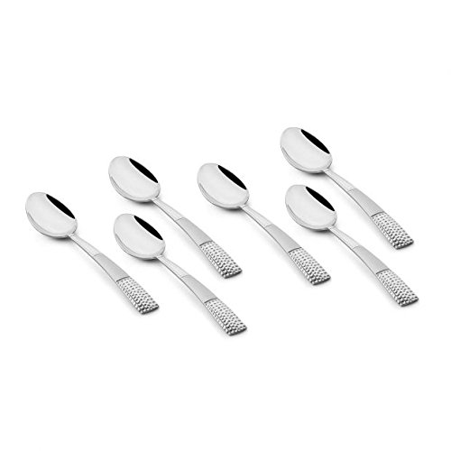 fnS Zest Stainless Steel Baby Spoon Set of 6 pcs for Home, Dining and ...