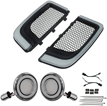 Amazon.com: HDBUBALUS Engine Guard Lowers Grills Leg Fairing LED Turn ...