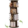 Amazon.com: VECELO 4 Tier Revolving Bookshelf Tower, 360° Display Floor ...