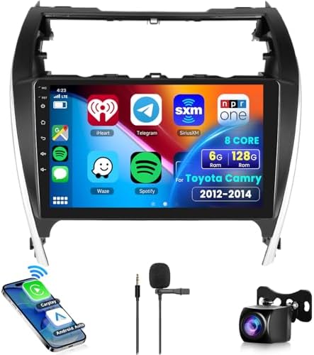 Amazon.com: 8 CORE 6G+128G Car Radio for Toyota Camry 2012-2014 with ...