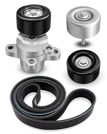 Amazon.com: Complete Serpentine Belt Drive Belt Tensioner Idler Pulley ...