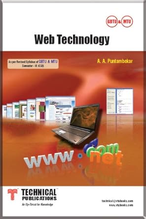 WEB TECHNOLOGY: A. A. PUNTAMBEKAR: 9789350381632: Amazon.com: Books