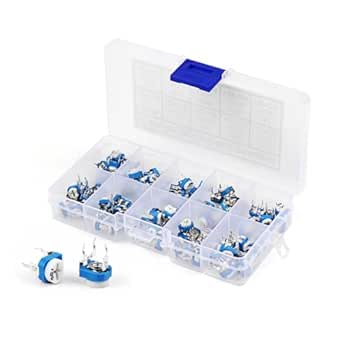 10 PCS RM065 Vertical Adjustable Resistor Kit 1K 2K 5K 10K 20K 50K 100K ...