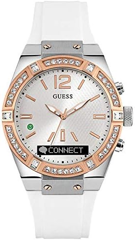 Guess Damen Analog-Digital Quarz Uhr mit Silikon Armband C0002M2 ...