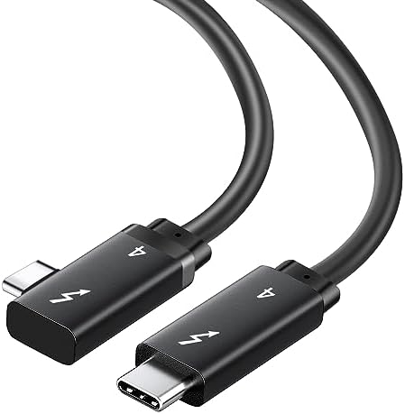 Amazon.co.jp: 【PYLVOE】L字型Thunderbolt 4対応 USB-C ケーブル[100W急速充電 & 40Gbps高速 ...