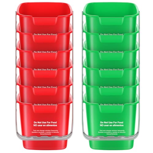 Uiifan 12 Pcs Cleaning Bucket 6 Quart Sanitizing Square Bucket 7137