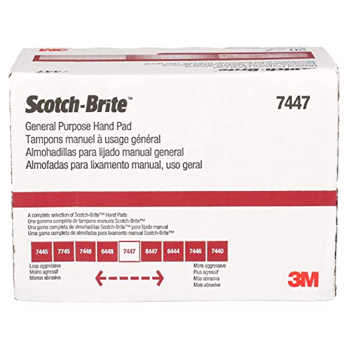 3M 07447 Scotch-Brite Maroon General Purpose Hand Pad,20 Pack - Blazen Auto