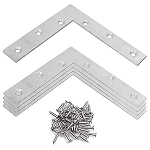 OBELON Heavy Duty L Shaped Plate Bracket 120mm - Stainless Steel Flat ...