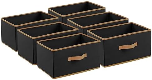 amazon basics Square Foldable Storage Cubes (Beige) - 6 Pack : Amazon ...