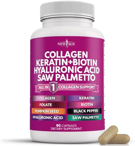 Amazon.com: Collagen Pills 1000mg Biotin 10000mcg Keratin Saw Palmetto 2500mg Hyaluronic Acid ...