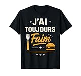 ・ブランド:Designimi・製造元:Designimi・製造元/メーカー部品番号:0KF4QZP1ZA1・Tシャツ ユーモア « J'ai toujours faim » avec fourchette et et burge...