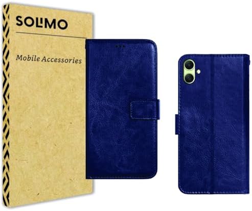 Amazon Brand - Solimo Flip Cover Leather Finish | Inside TPU with Card Pockets | Wallet Stand ...