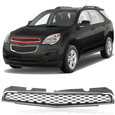 Amazon.com: Perfit Liner Front Grille Grill Chrome frame With Matte ...