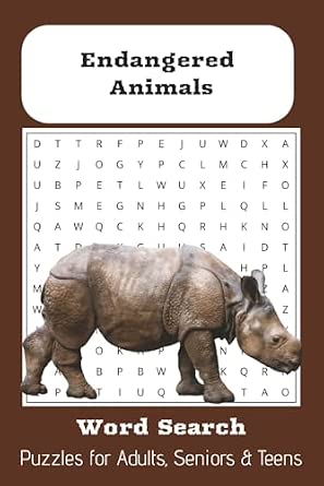 Endangered Animals Word Search Puzzle Book: Word Searches with Easy to ...