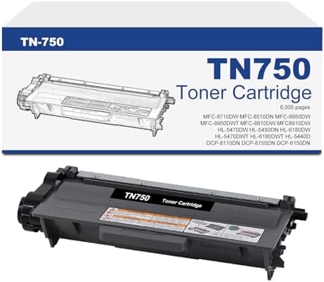 Amazon.com: TN750 Black High Yield Toner Cartridge Replacement for ...