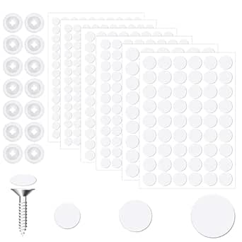 580Pcs Self-Adhesive Screw Hole Stickers, Plastic Screw Cap Covers ...