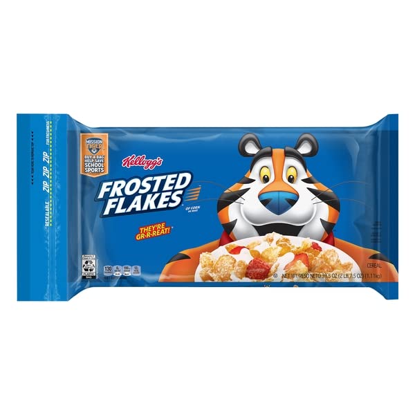 Amazon.com: Kellogg's, Frosted Flakes Cereal, 39.5 Ounce : Grocery ...