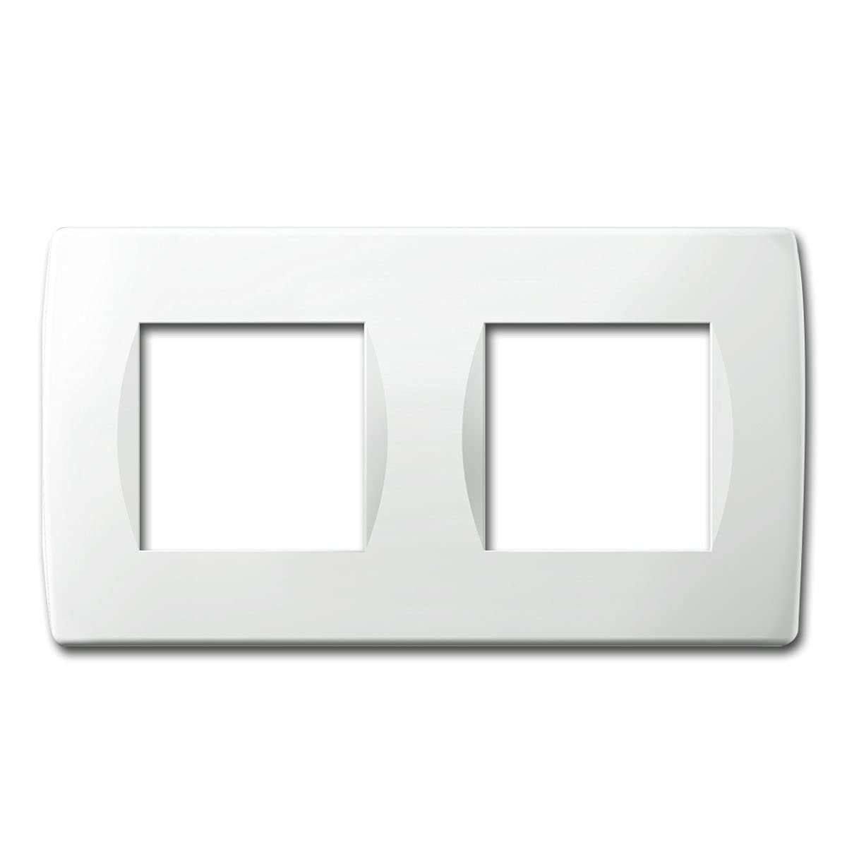TEM 2m x 2m White Gloss Double Switch Socket Frame – BigaMart