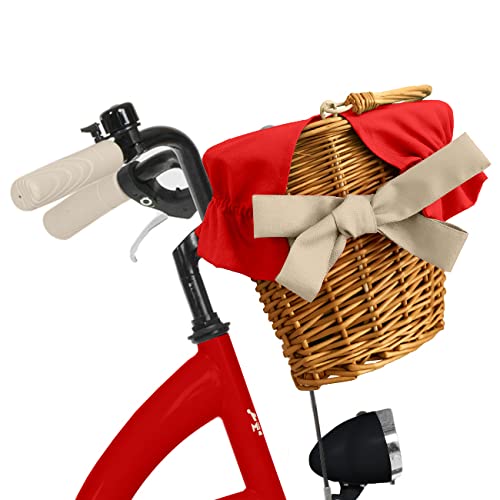 Comfort fiets stadsfiets met rieten mand vintage damesfiets Nederlandse ...