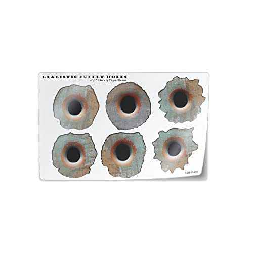 Amazon.com: Realistic Bullet Hole (Bullethole) 3D Stickers - Large ...