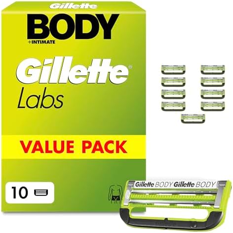 GilletteLabs Body + Intimate Razor Blade Refill Cartridges, 2 Blades ...