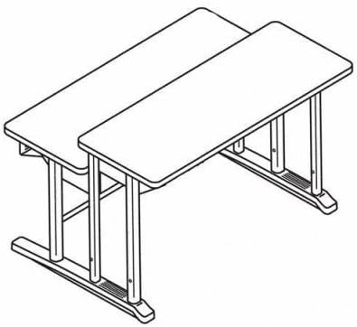 Amazon.com : The HON Company - DL480AQPP - HON Computer Training Table ...