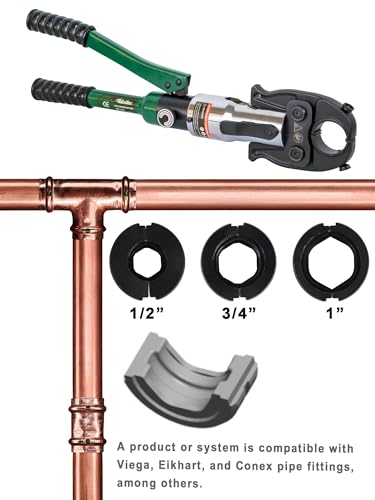 Snapklik.com : Copper Pipe Crimping Tool, Copper Press Tool W/ 1/2, 3/4 ...
