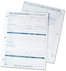 Amazon.com : Adams Double-Sided Employment Application Forms (9661 ...