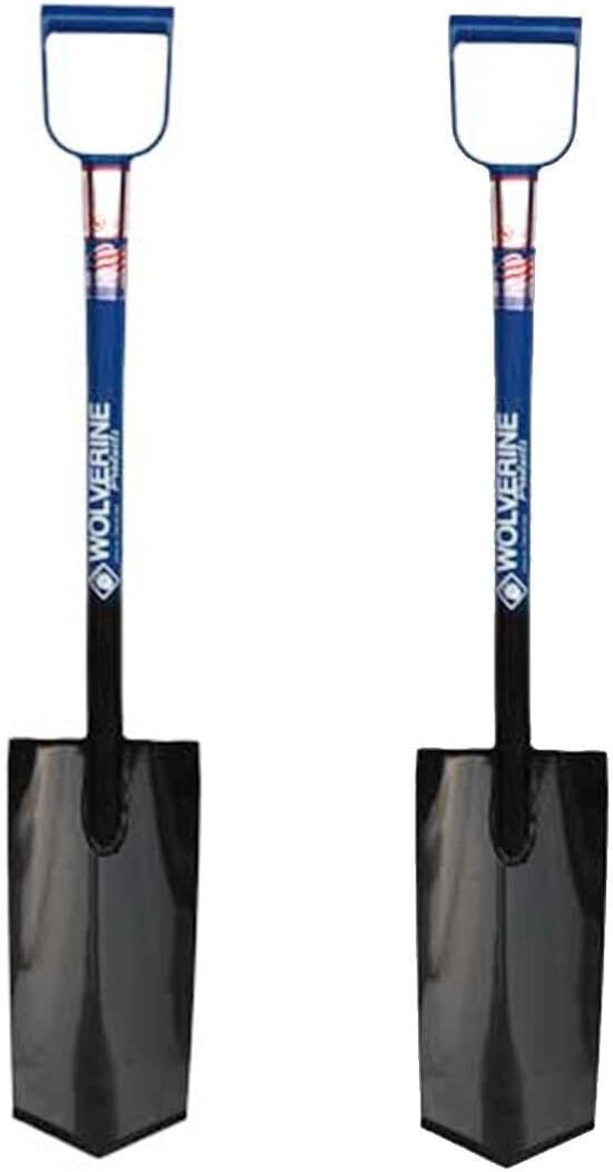 Amazon.com : 2PK 26" DH15DP All Steel D Handle Spade Shovel 15” Point ...