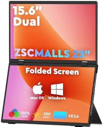 Amazon.com: VisionOwl Stacked Portable Monitor 15.6inch Dual Screen ...