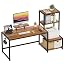 Amazon.com: GreenForest Computer Desk 58 inch with Printer Shelf ...