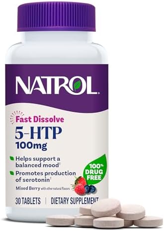 Amazon.com: Natrol 5-HTP 100 mg, Fast Dissolve Supplement, Supports a ...