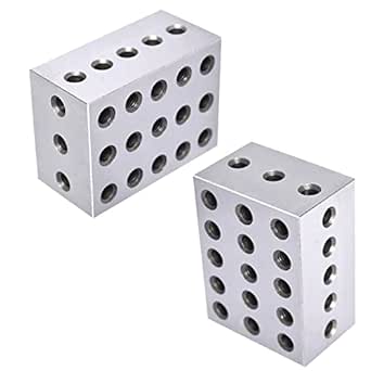 Timunr 1 Pair of Matched 2-3-4 Precision Parallel Blocks, 23-Hole 0. ...