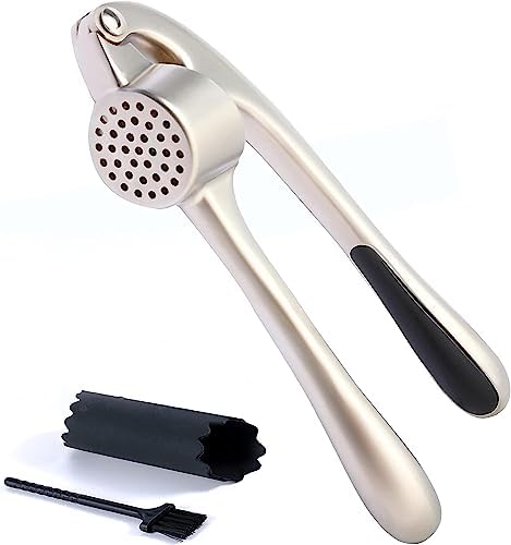 Amazon.com: Garlic Press, 304 Stainless Steel Garlic Mincer & Crusher ...